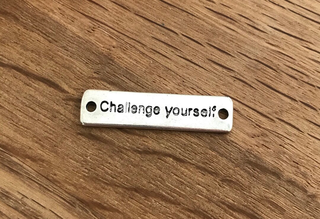 Challenge Yourself Connector Tag Charm - Etsy
