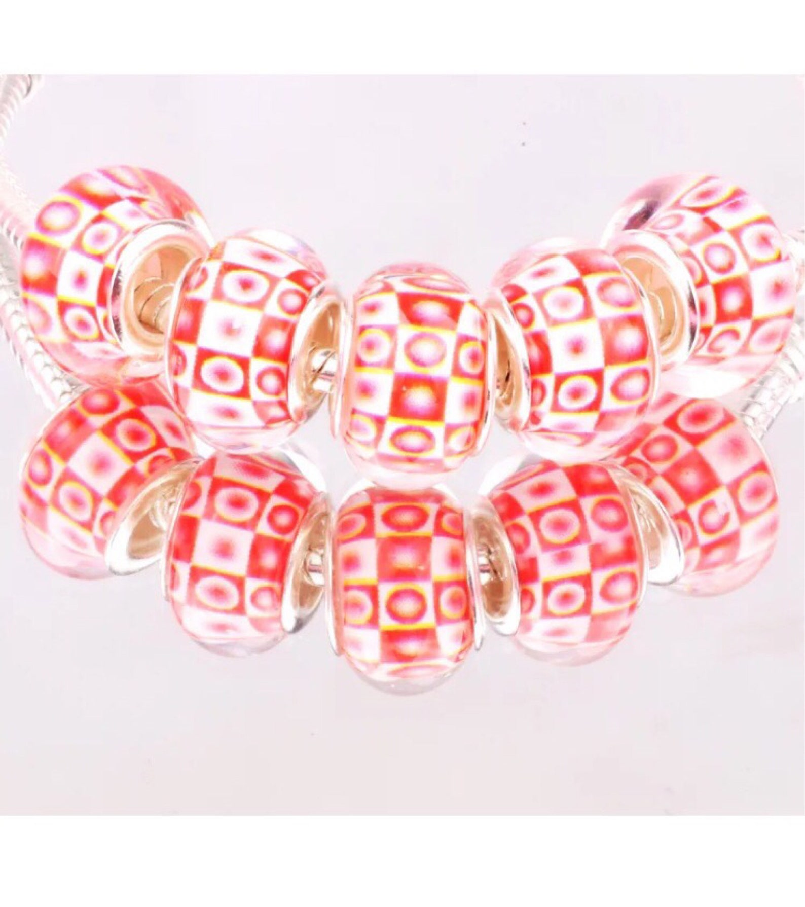 Mulitiple Coloured Sets Handmade Lampwork Beads With Steling - Etsy