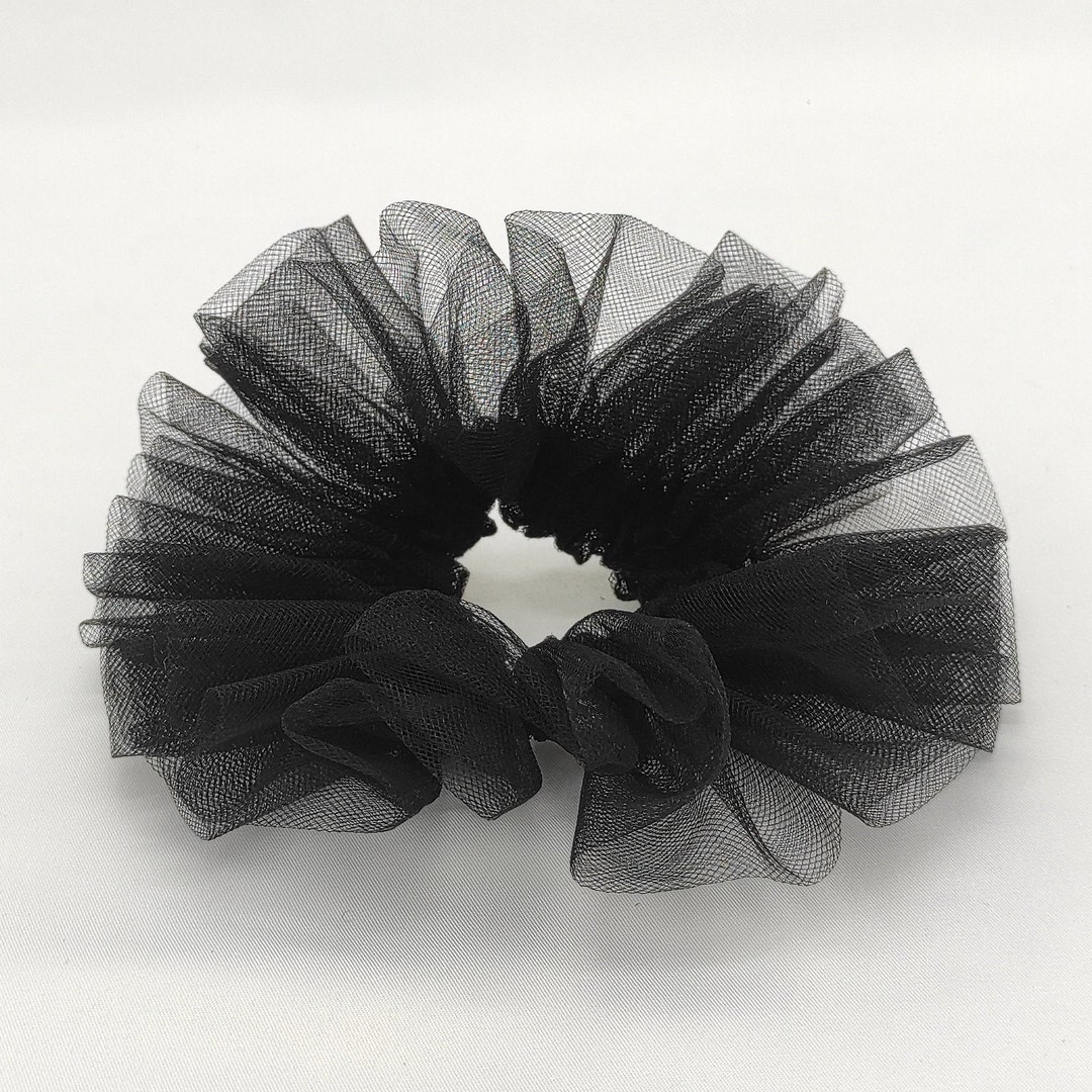 Black Tulle Scrunchie, Ballet Scrunchie, Pink Fluffy Scrunchie ...