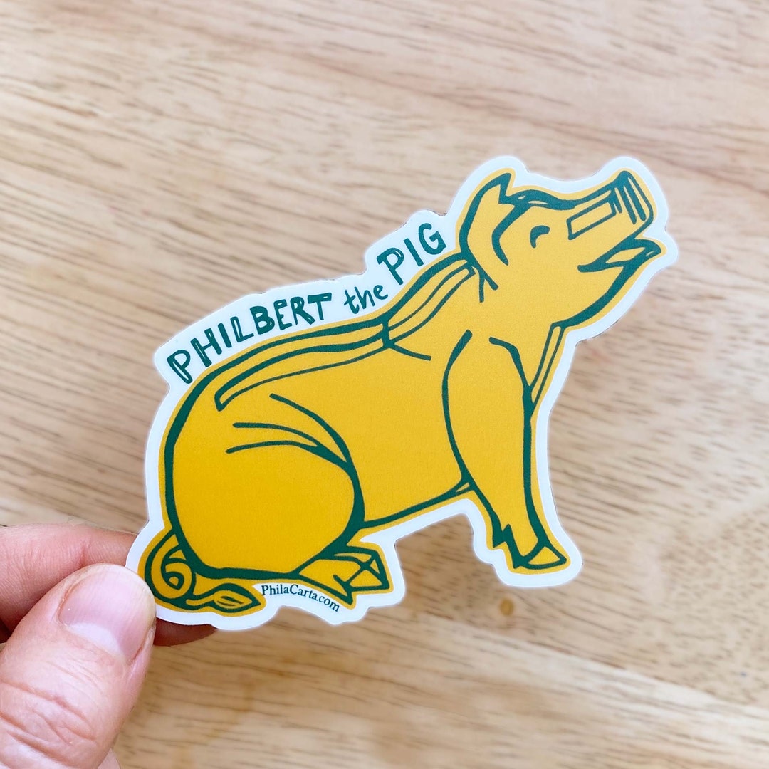 Philbert the Pig Sticker - Reading Terminal Market Philadelphia Sticker ...