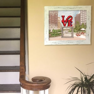 LOVE Park Art - Philadelphia Art Print - Philadelphia City Skyline ...