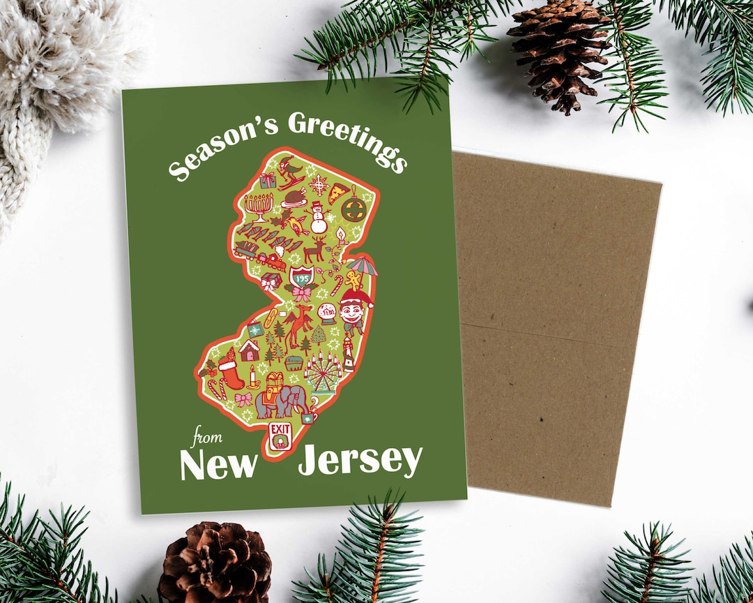 New Jersey Christmas Cards - New Jersey Holiday Card Set - New Jersey ...