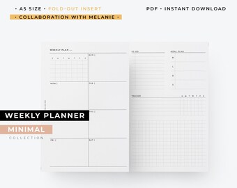 A6 Fold-out Weekly Planner Printable Collaboration With - Etsy