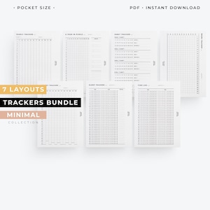 Pocket Size Trackers Bundle, Pocket Work Tracker, Pocket Sleep Tracker ...