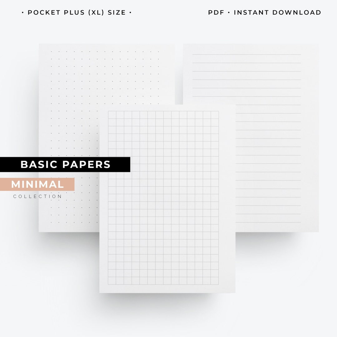 Pocket Plus Grid Lined Dotted Planner Pages 5 Mm Grid - Etsy
