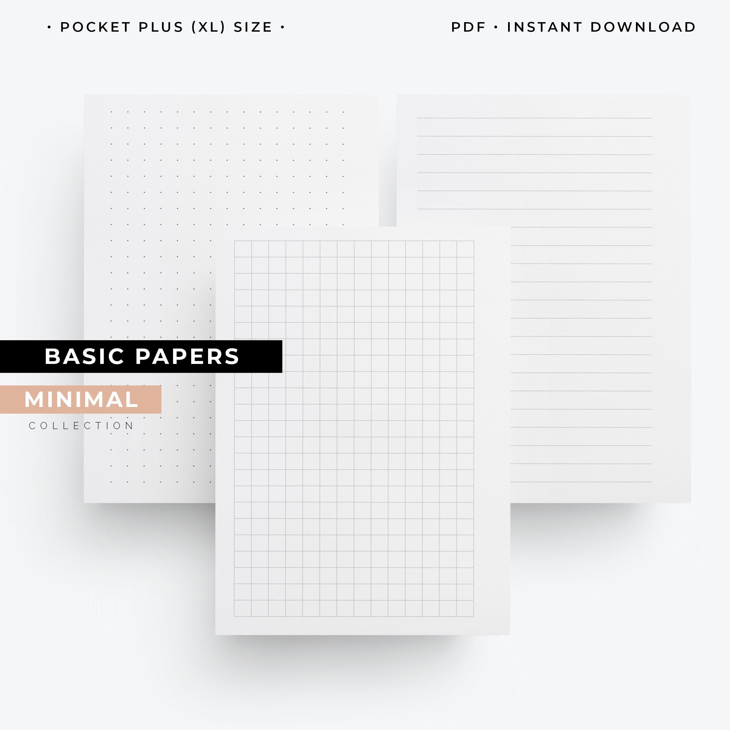 Pocket Plus Grid Lined Dotted Planner Pages 5 Mm Grid - Etsy
