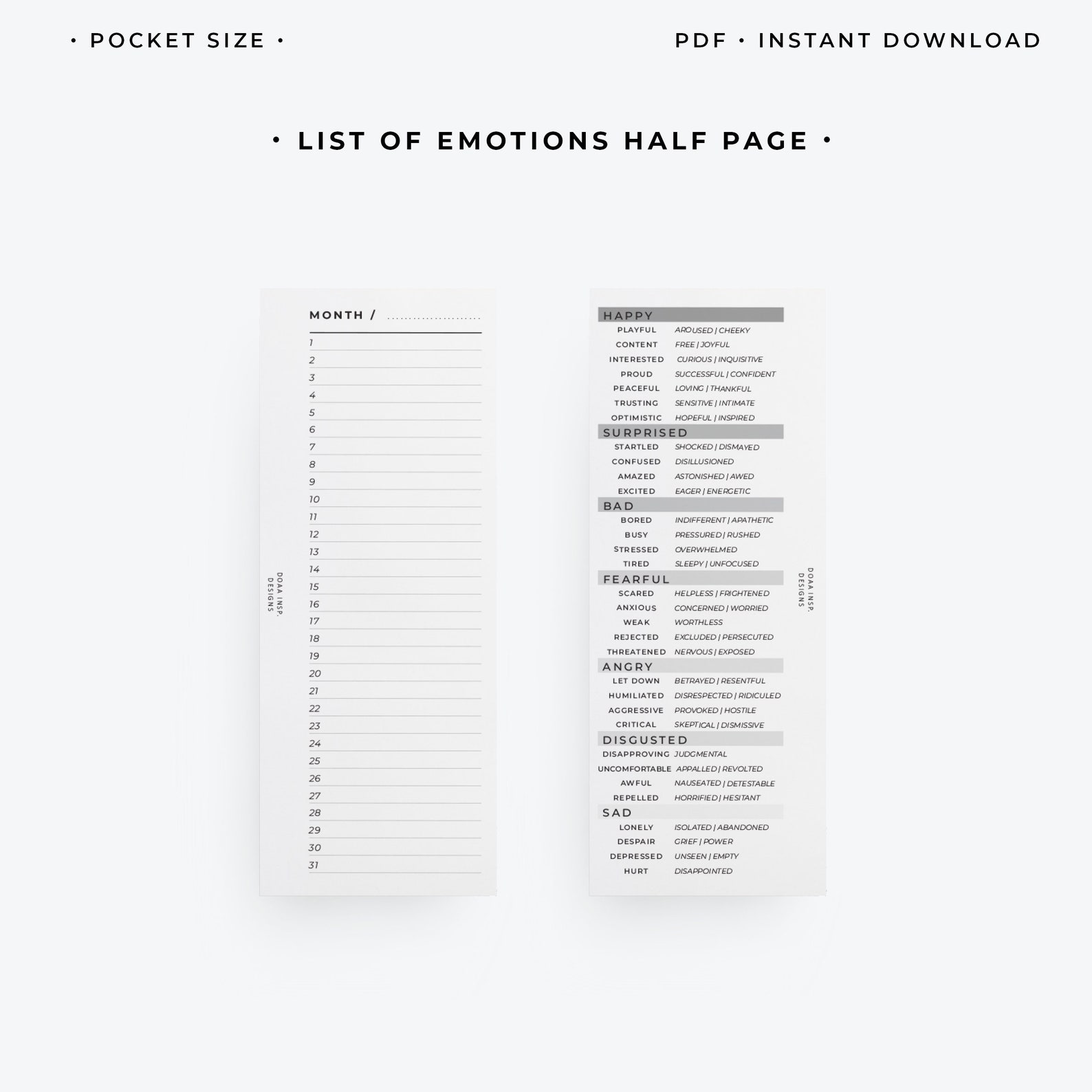 Pocket Size, Fold-out Self-care Planner Printable | Collaboration With ...