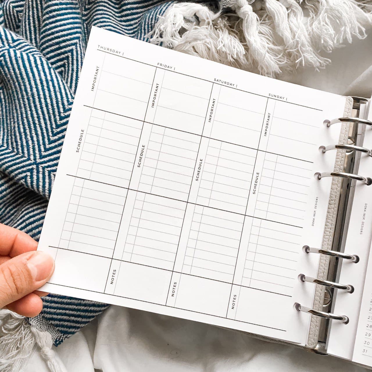 A6, Fold-out Vertical Weekly Planner Printable Collaboration With ...