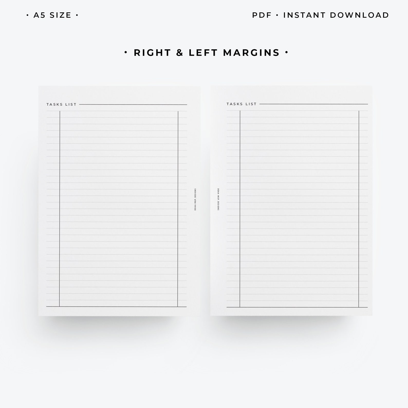 A5 to Do List Printable Planner, Tasks List Insert - Etsy