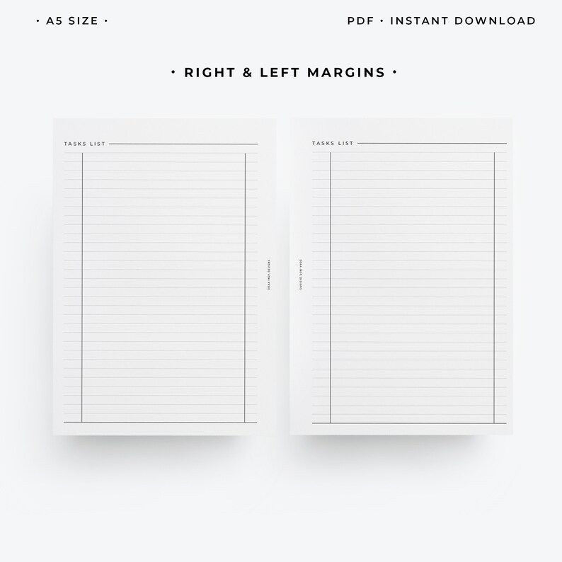 A5 to Do List Printable Planner, Tasks List Insert - Etsy