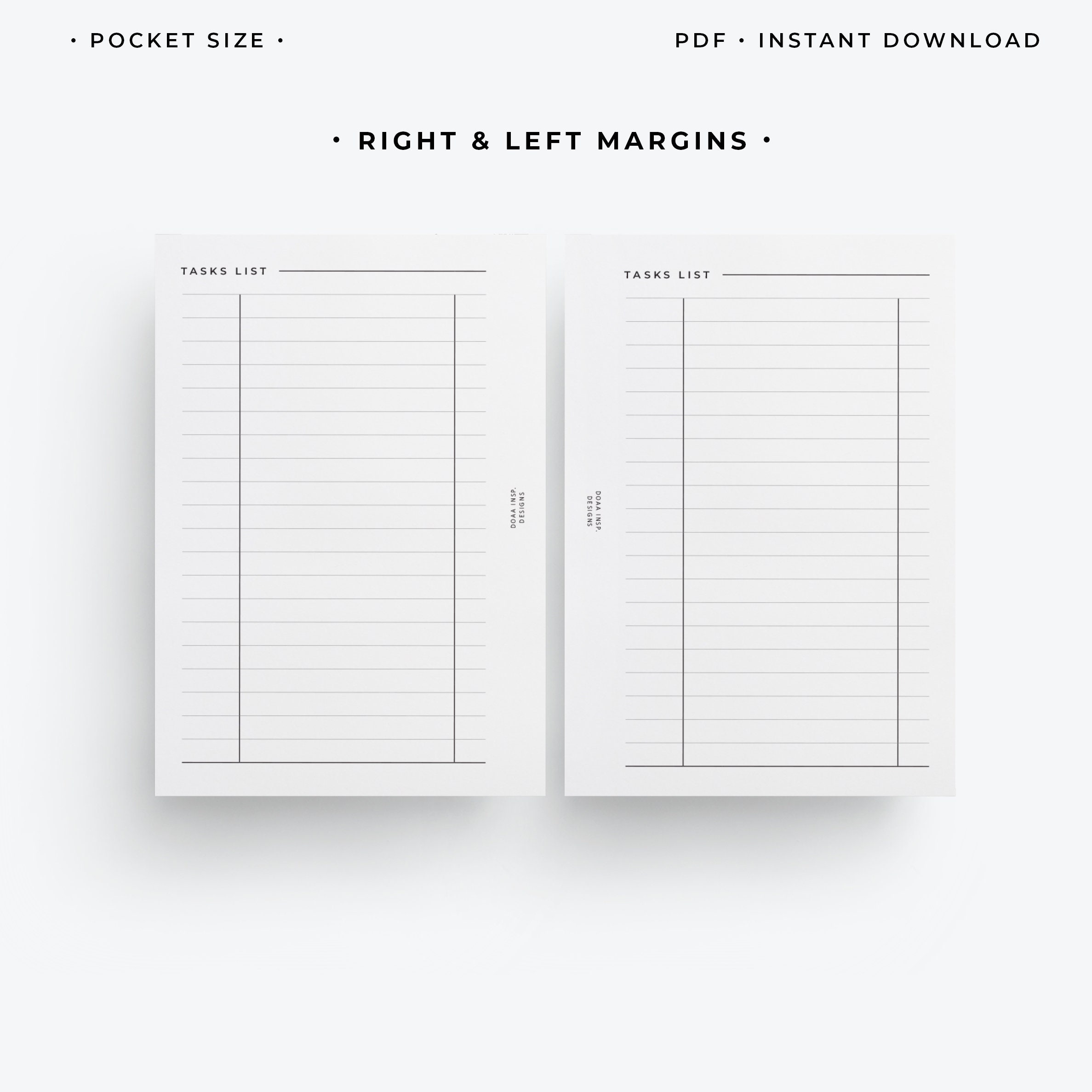 Pocket Size to Do List Printable, Tasks List Insert - Etsy