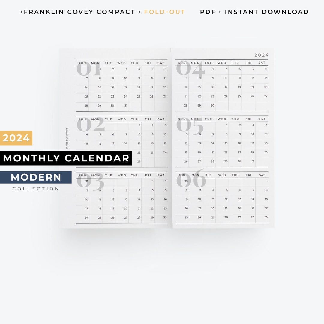 2024 FCC Foldout Monthly Calendar Planner, Foldout Yearly Planner ...
