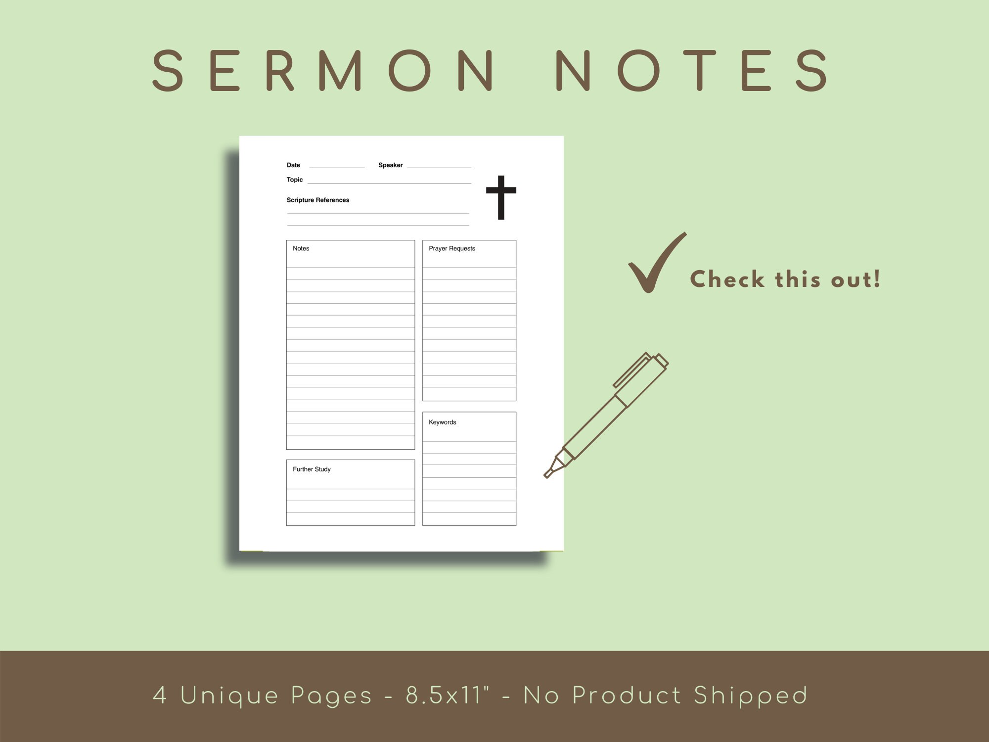 Sermon Notebook, Sermon Notes, Church Notes, Sunday Service, Church ...