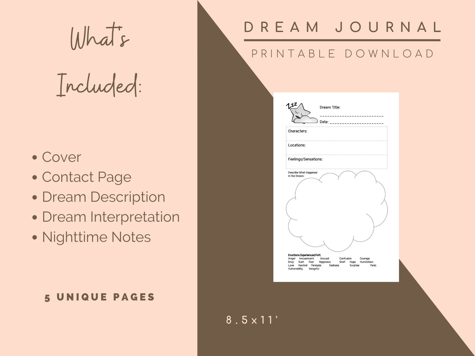 Dream Journal, Dream Interpretation, Diary, Sleep Log, Sleep Tracker ...