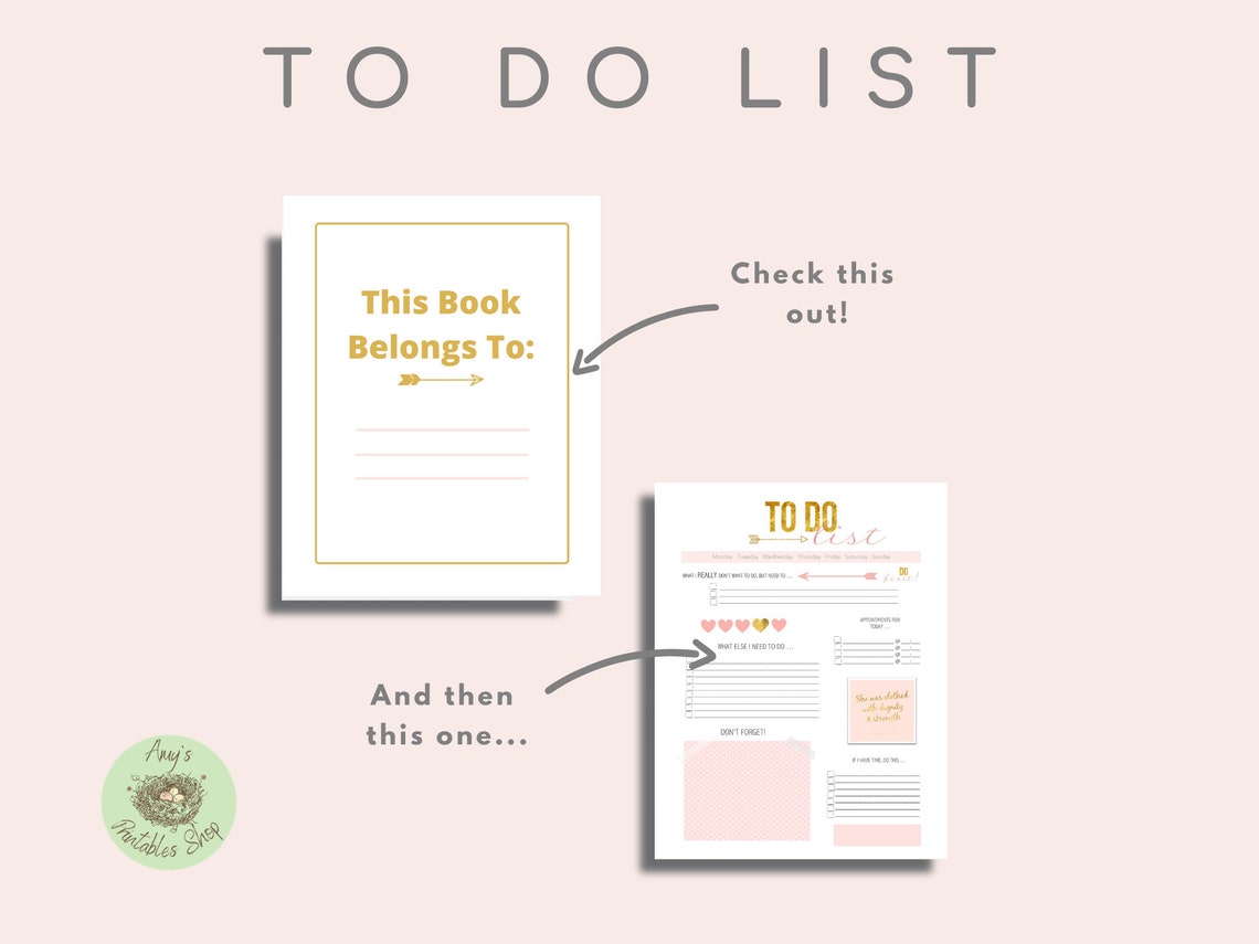 To Do List Template Task Manager Printable Day Organizer - Etsy