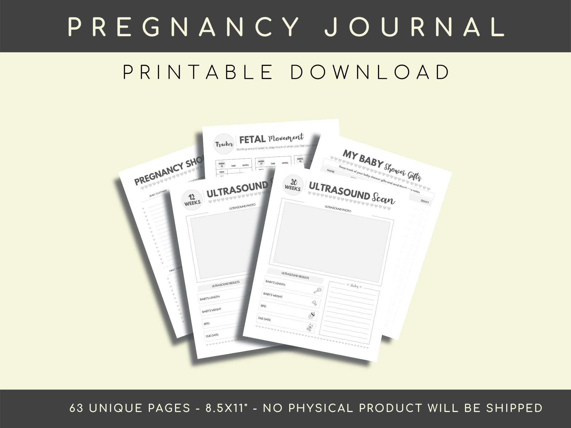 Pregnancy Tracker, Week by Week, Pregnancy Journal, Mom to Be, Diary ...