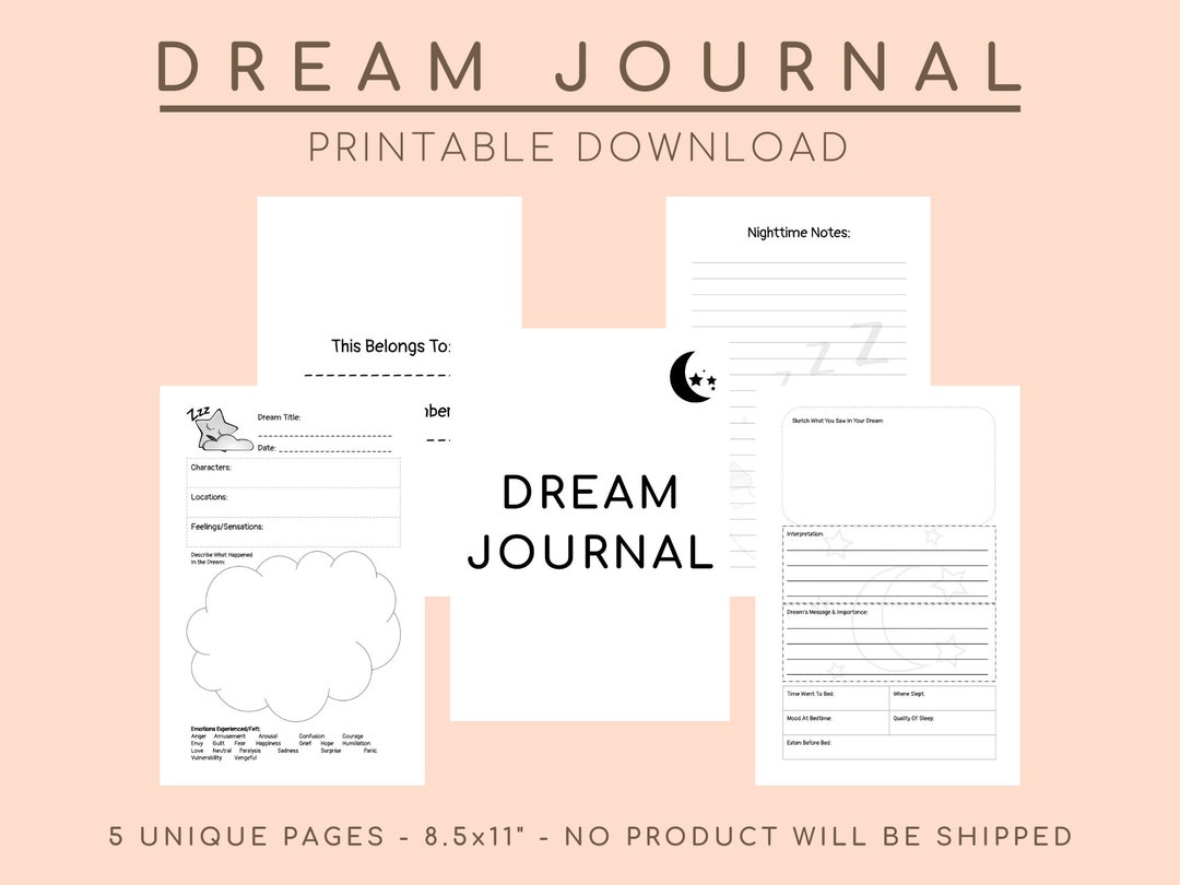 Dream Journal, Dream Interpretation, Diary, Sleep Log, Sleep Tracker ...