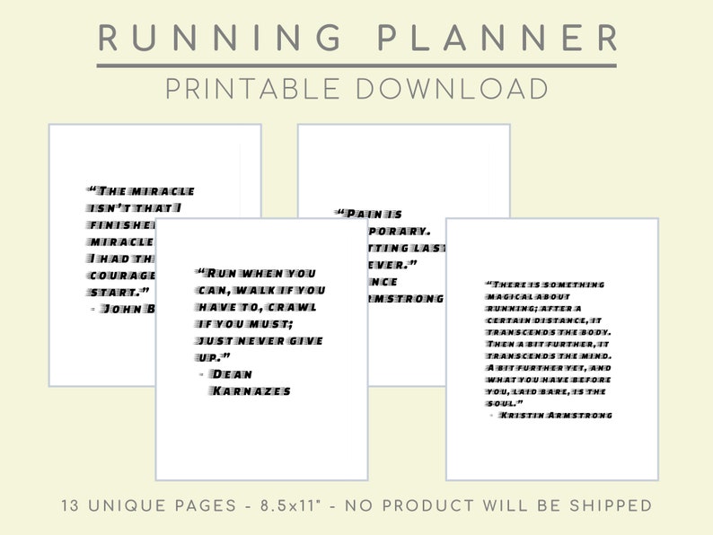 Running Planner, Running Calendar, Runners Journal, Runners High, Gifts ...