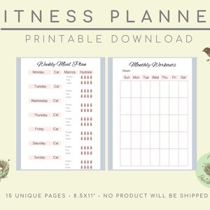 Fitness Tracker Planner, Health and Fitness Motivation for Women ...