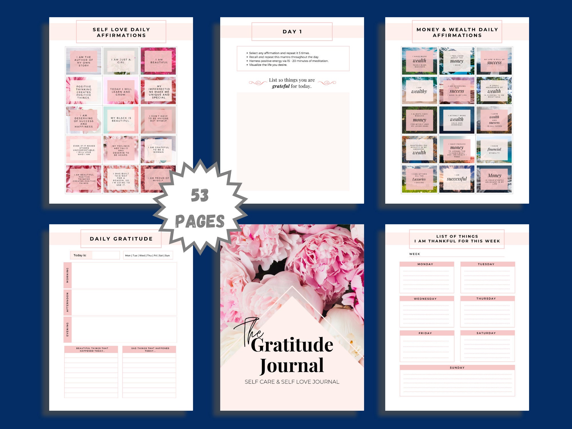 Mental Health Bundle, Wellness, Self Care, Mindset, Gratitude ...