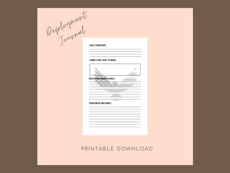 Deployment Journal, Military Notebook, Military Soldier Going Away Gift ...