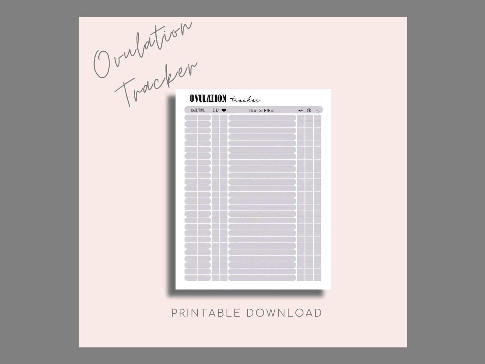 Ovulation Tracker Ovulation Test Chart Fertility Tracker - Etsy