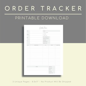 Order Tracker, Order Form Template Book, Sales Journal, Tracking Status ...