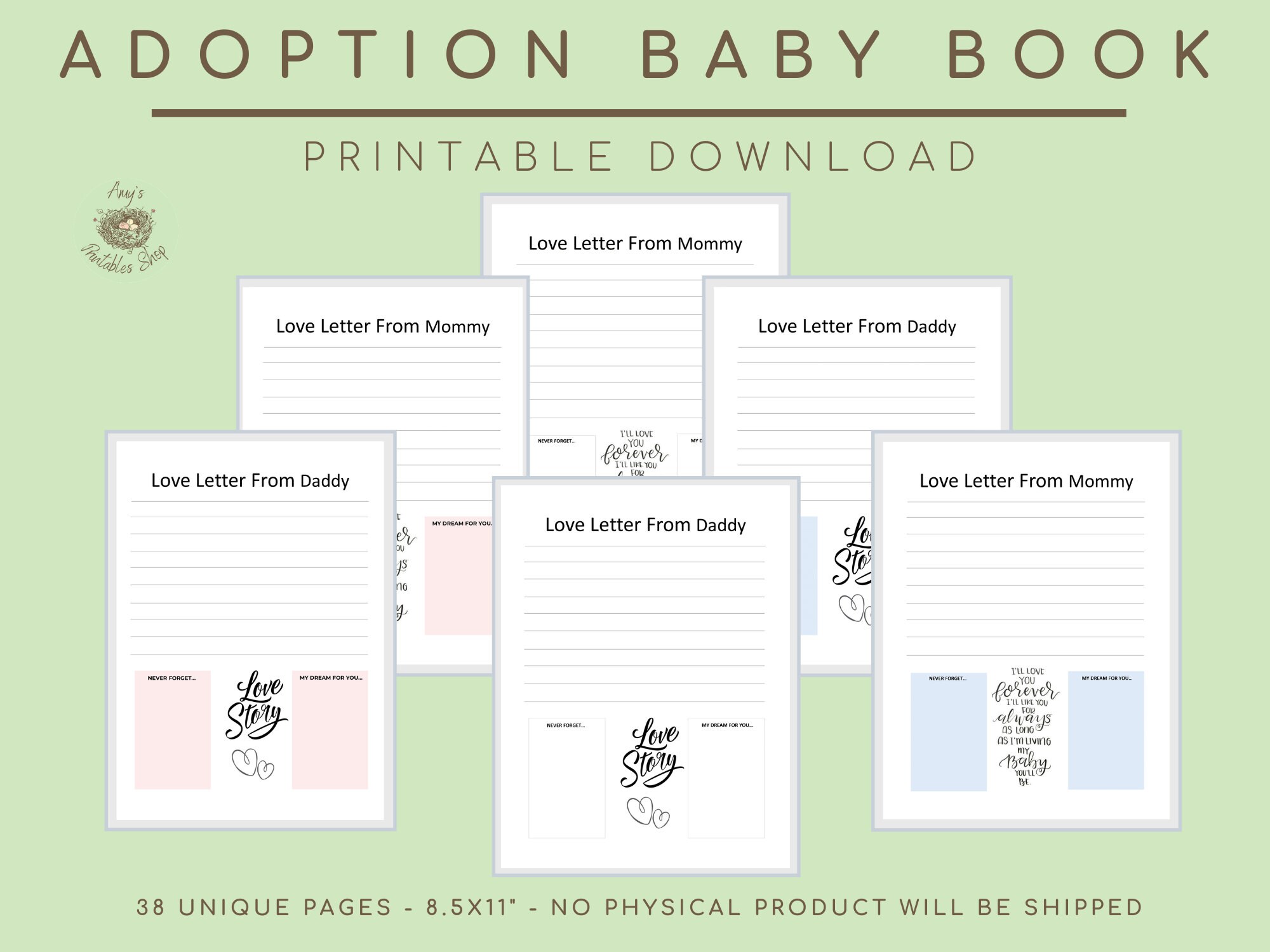 Adoption Baby Book Newborn Adoption Day Memory Record Your - Etsy