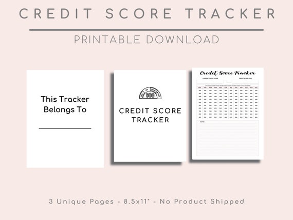 Credit Score Tracker Printable Instant Download - Etsy