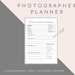 Photographer Planner, Photographers Plan, Photo Session Workflow Chart ...