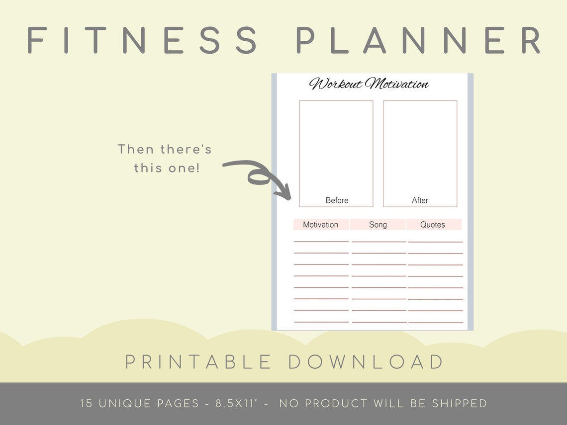 Fitness Tracker Planner, Health and Fitness Motivation for Women ...