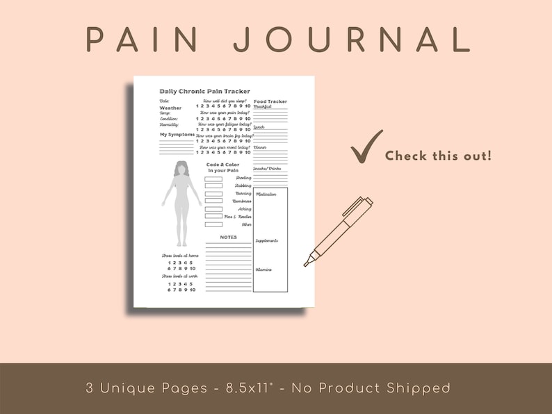 Pain Journal, Pain Management Scale, Chronic Symptom Tracker ...