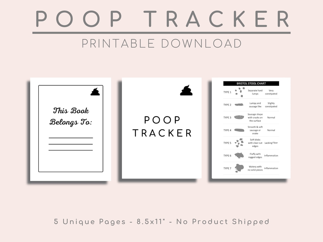 Poop Tracker, Bristol Chart, Stool Journal, Types of Poop, Bowel ...