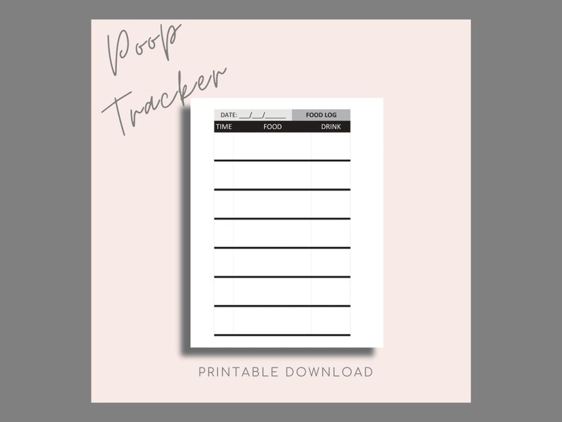 Poop Tracker, Bristol Chart, Stool Journal, Types of Poop, Bowel ...