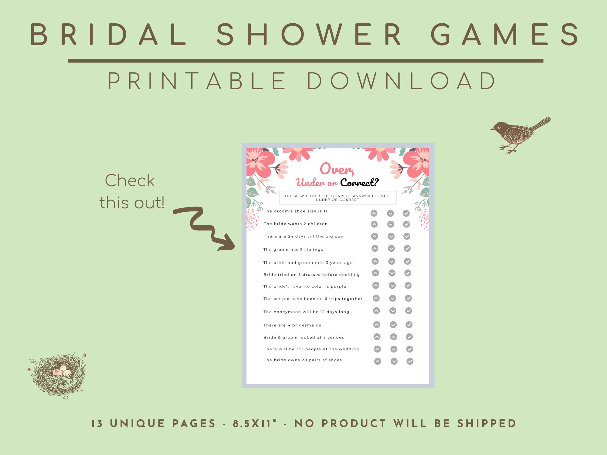 Bridal Shower Games Bridal Shower Ideas Bahelorette Party - Etsy