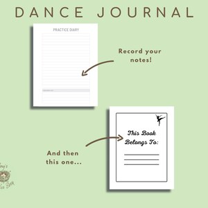 Dance Journal, Practice, Ballet Journal, Ballet Tracker, for Kids, Gift ...