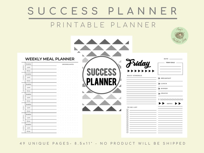 Success Planner Goal Setter Goal Planning Success Tracker | Etsy