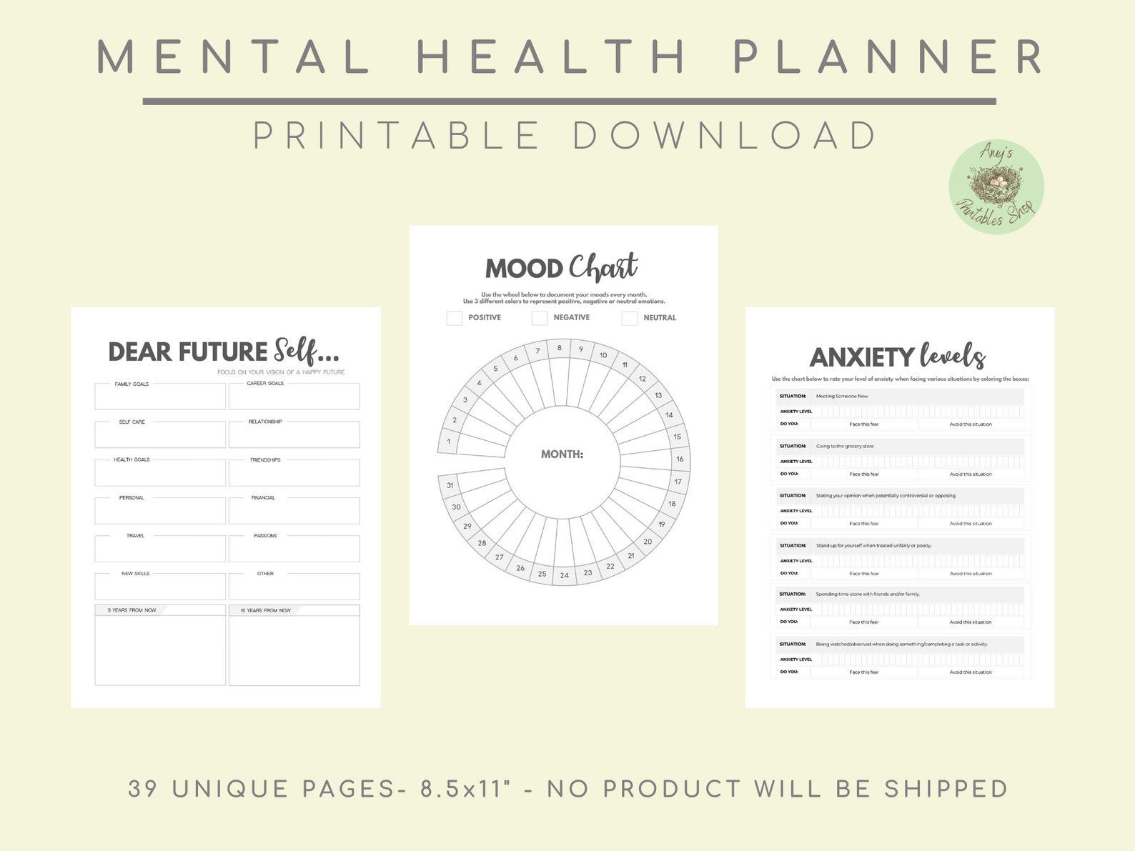 Mental Health Wellness Journal Mental Health Day Self Care | Etsy