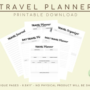 Travel Planner, Trip Planner, Travel Budget, Essentials, Journal ...