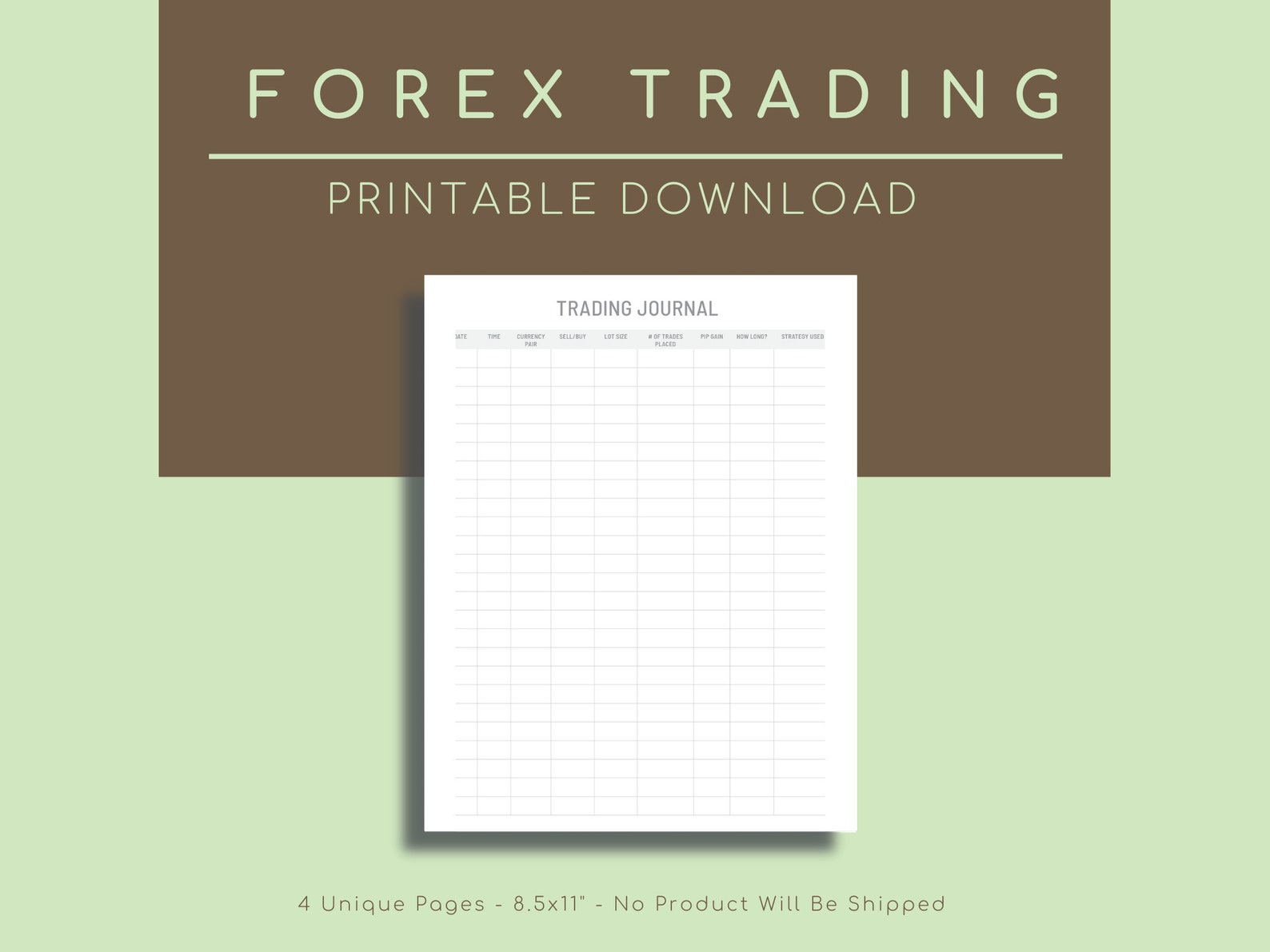 Stock Market Forex Trading Journal, Day Trader Investing Book, Stock ...