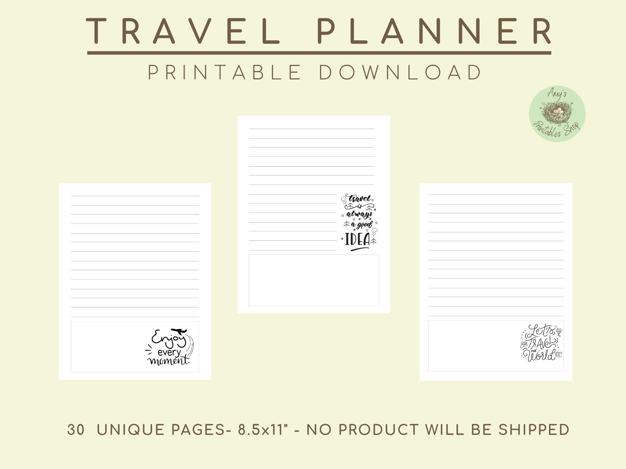 Travel Planner Trip Planner Travel Budget Essentials Etsy