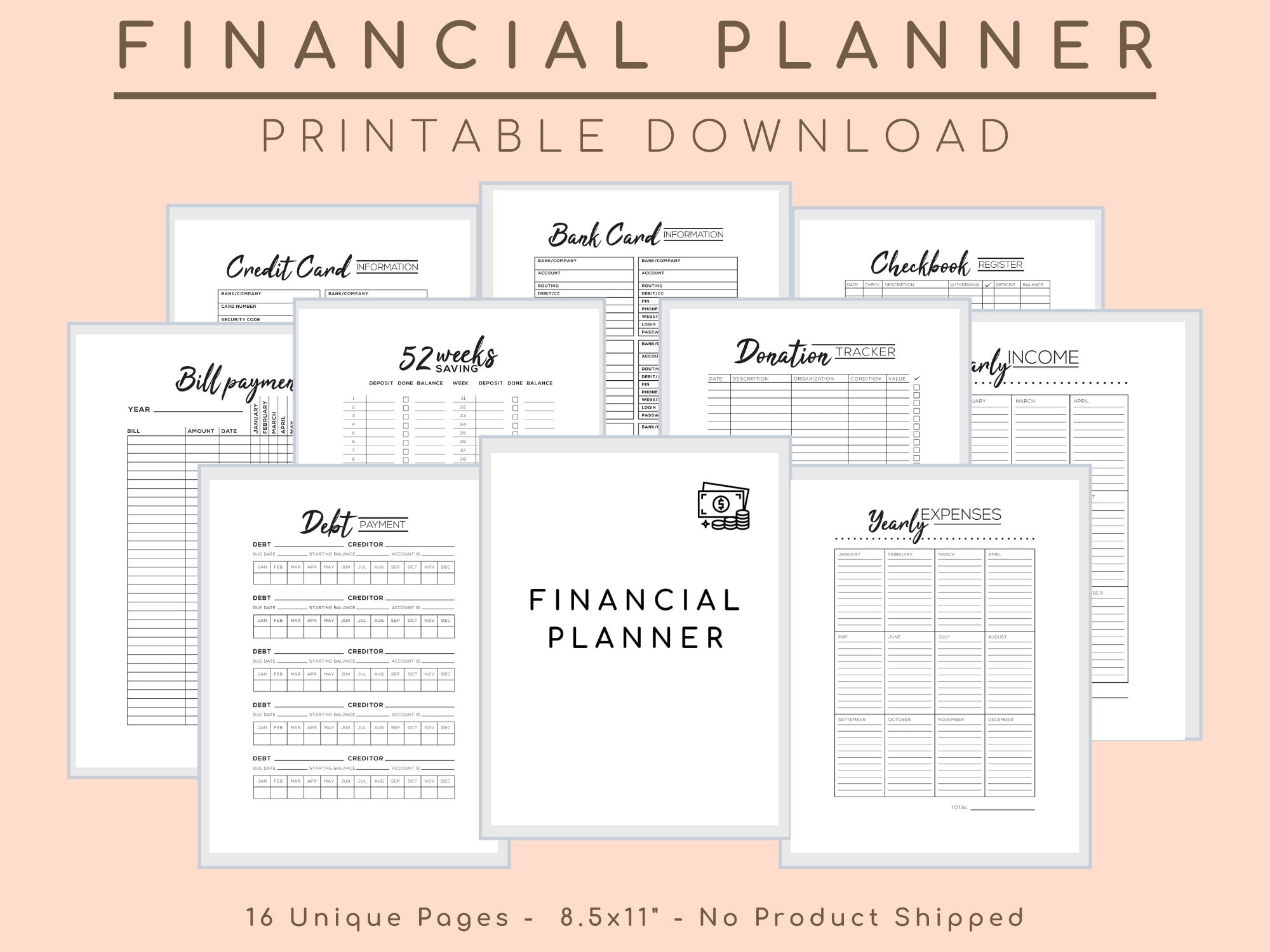 Financial Planner, Finance Digital, Budget Planner, Expense Report ...