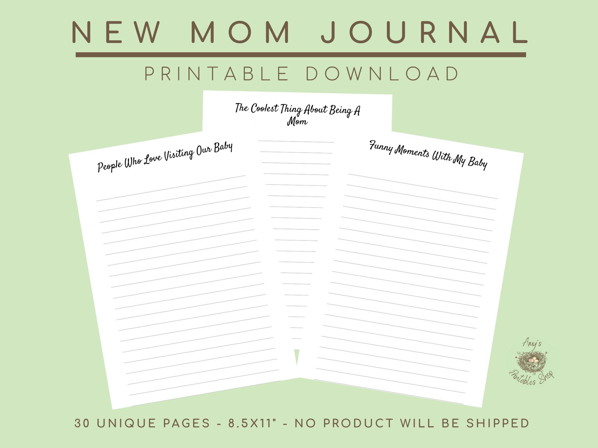 New Mom Journal, Mommy Diary, Mommy Gift, First-time Mother Journal ...