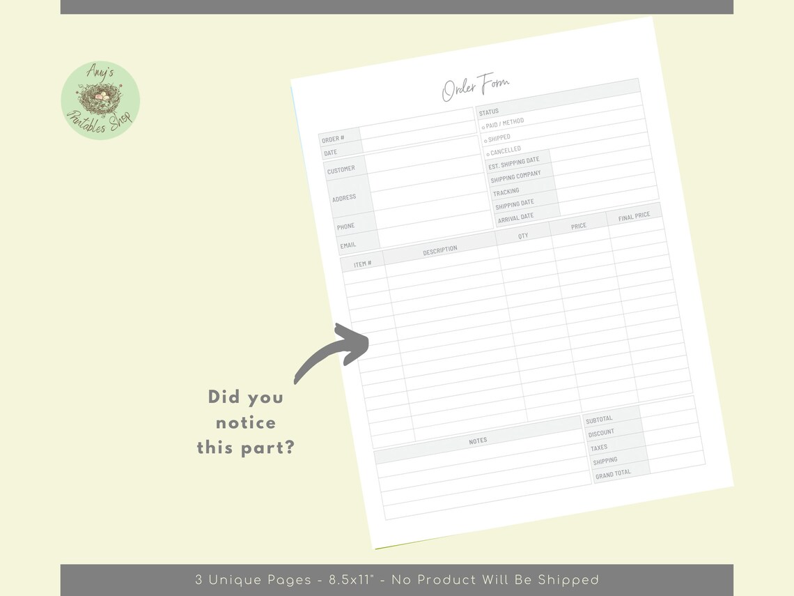 Order Tracker, Order Form Template Book, Sales Journal, Tracking Status ...