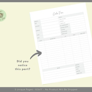Order Tracker, Order Form Template Book, Sales Journal, Tracking Status ...