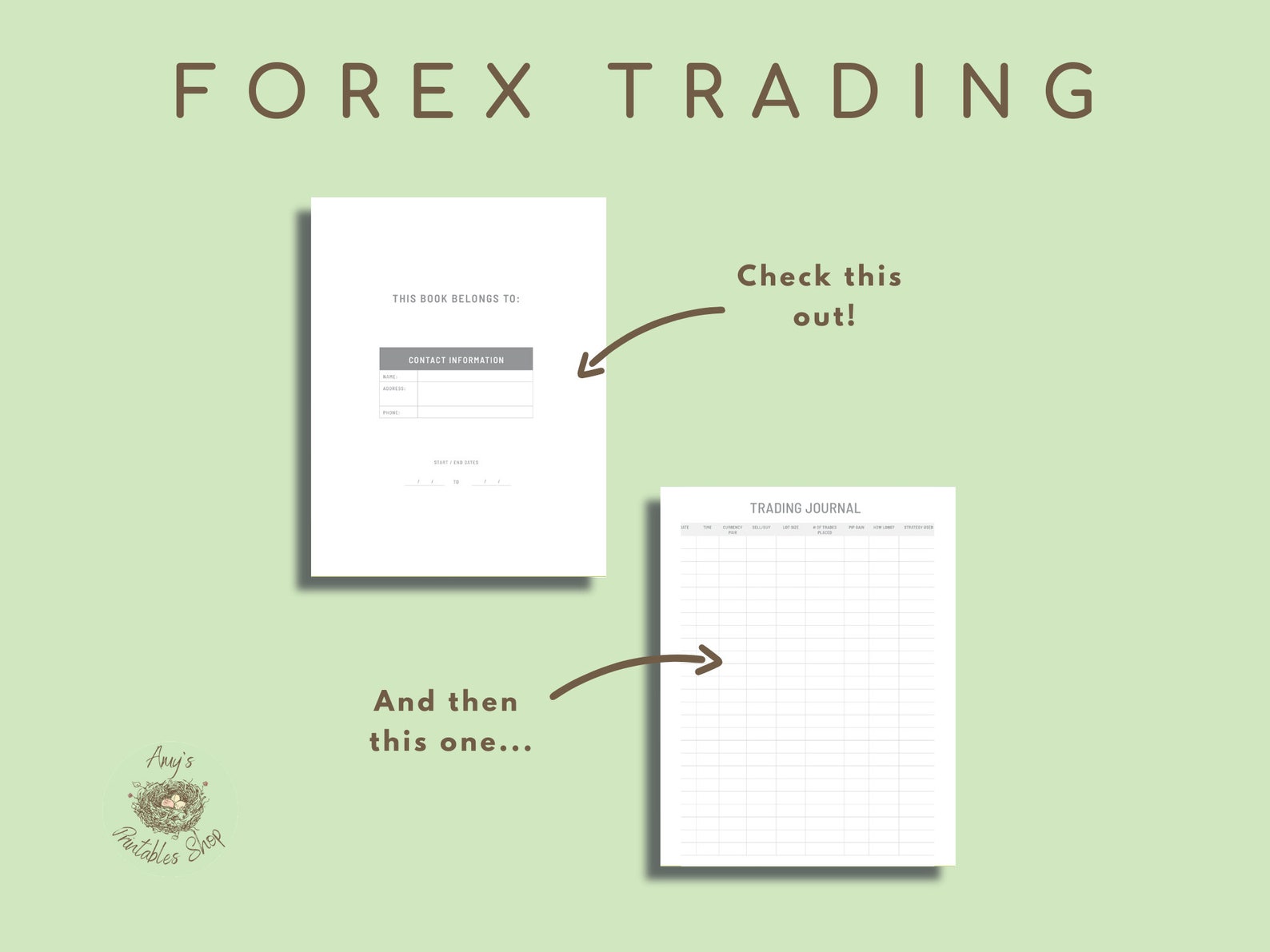 Stock Market Forex Trading Journal, Day Trader Investing Book, Stock ...