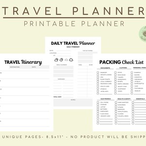 Travel Planner Trip Planner Travel Budget Essentials Journal