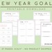 2022 New Year Goals Printable, Goal Planning, Resolutions , New Years ...