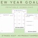 2022 New Year Goals Printable, Goal Planning, Resolutions , New Years ...