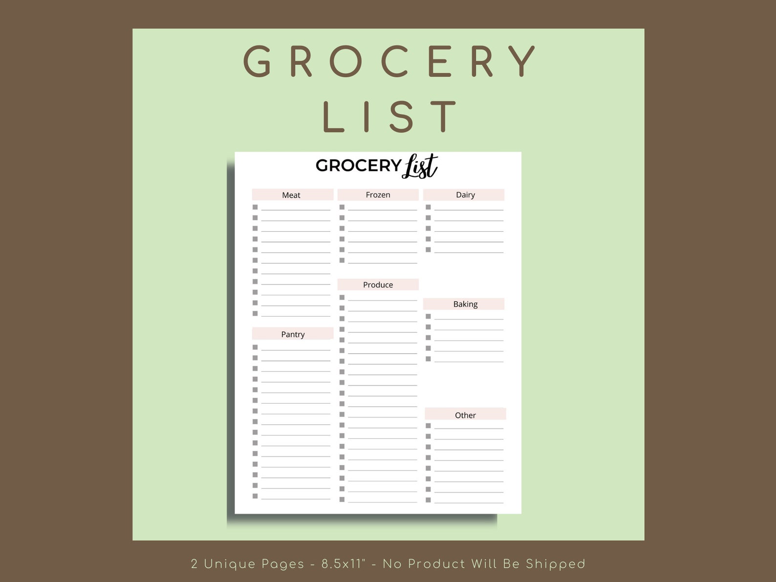 Grocery List Template, Master Grocery Shopping List Printablegr, Food ...
